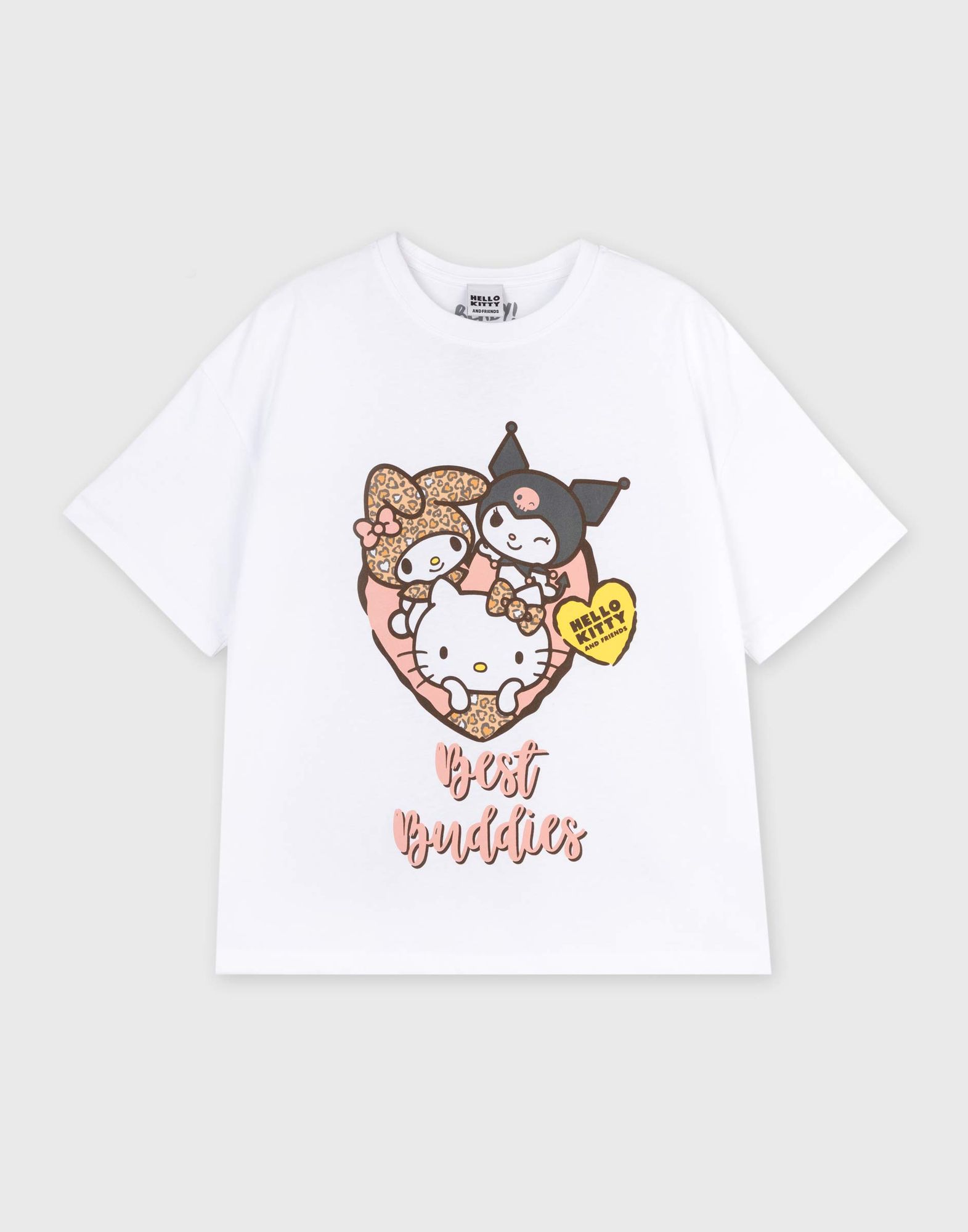 Белая футболка oversize с принтом Hello Kitty GKT027254-1 купить по ...