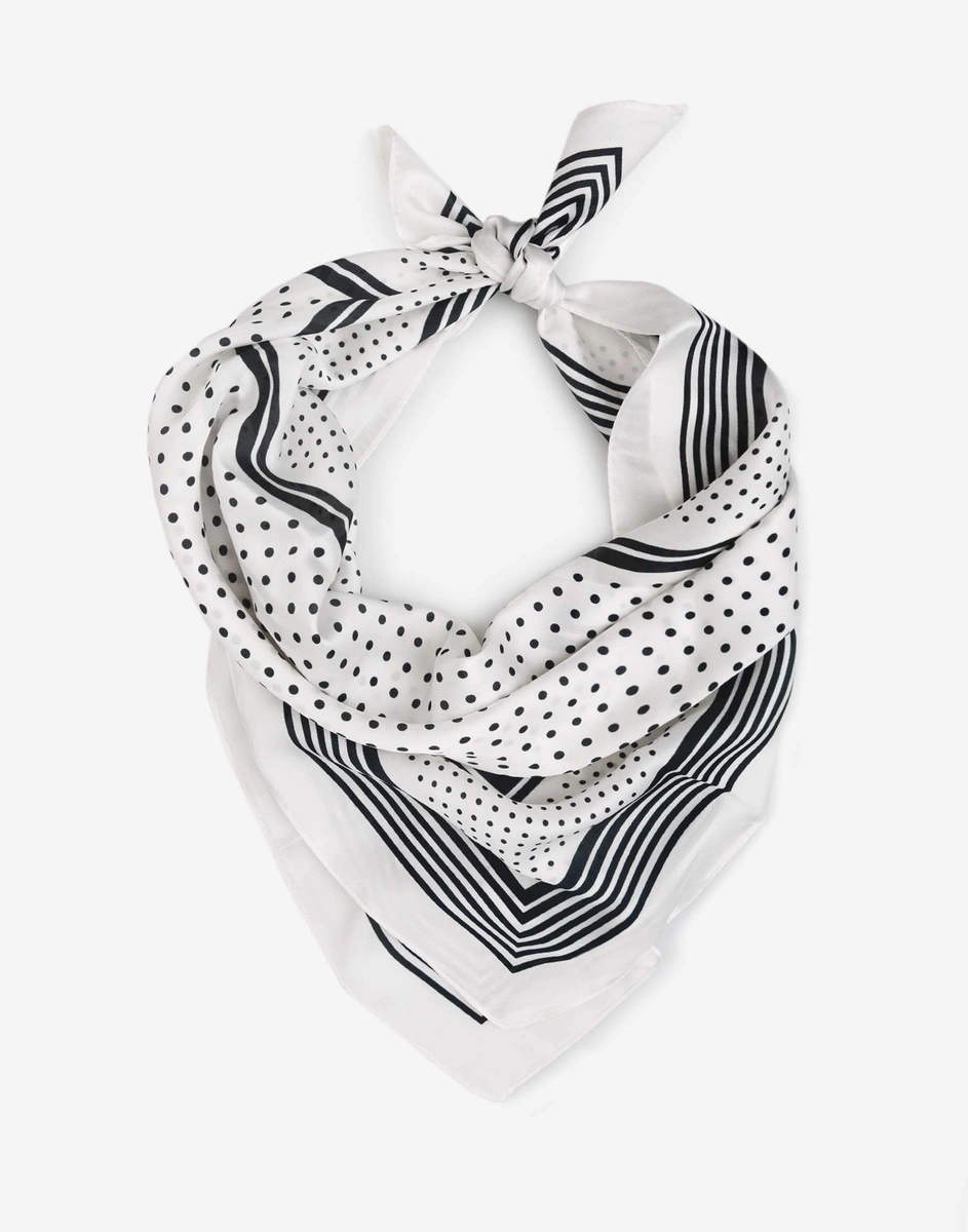 Белый платок узорами GAS008027-1