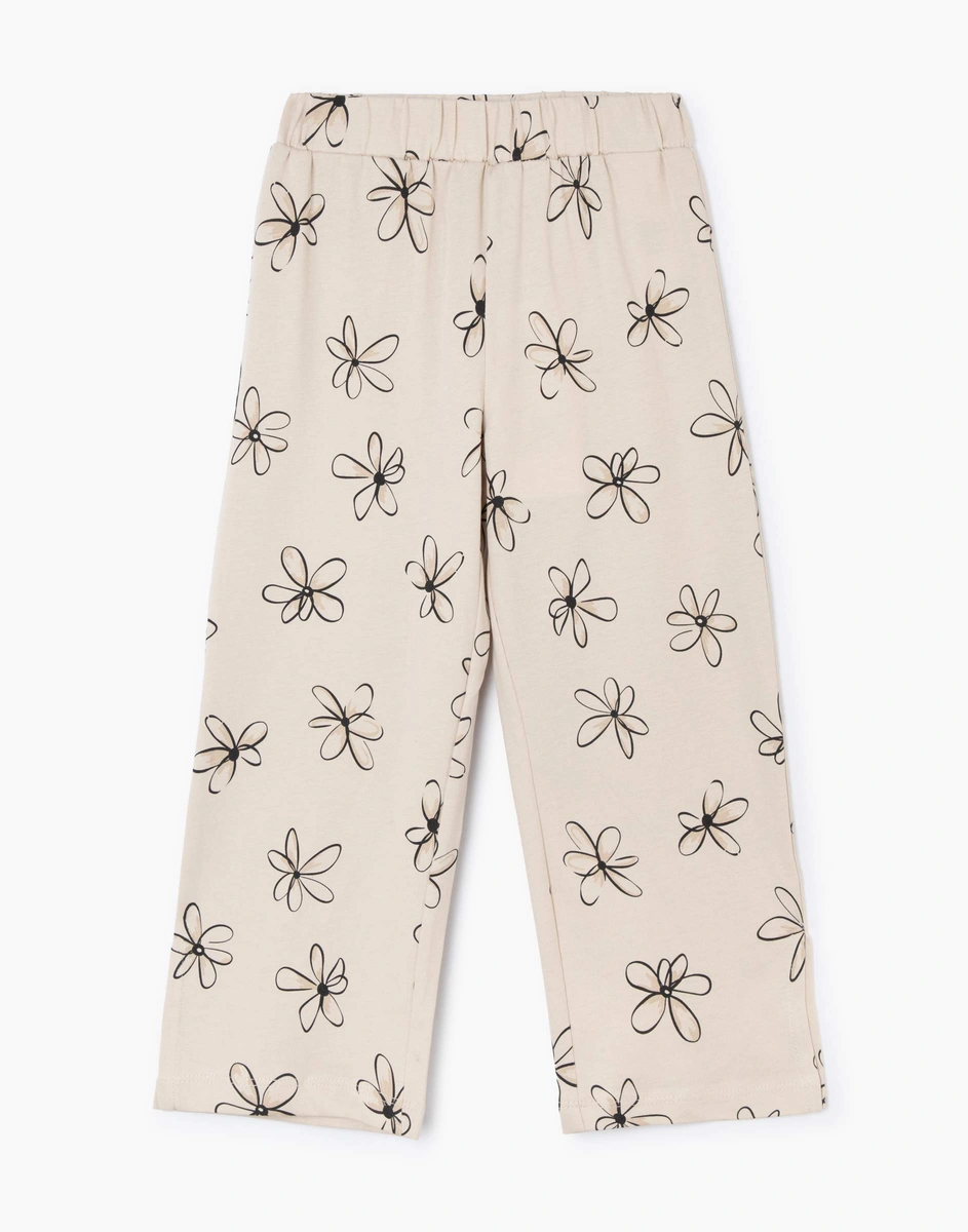 Бежевые брюки Wide Leg с принтом для девочки GPT009604-2 купить по цене ...