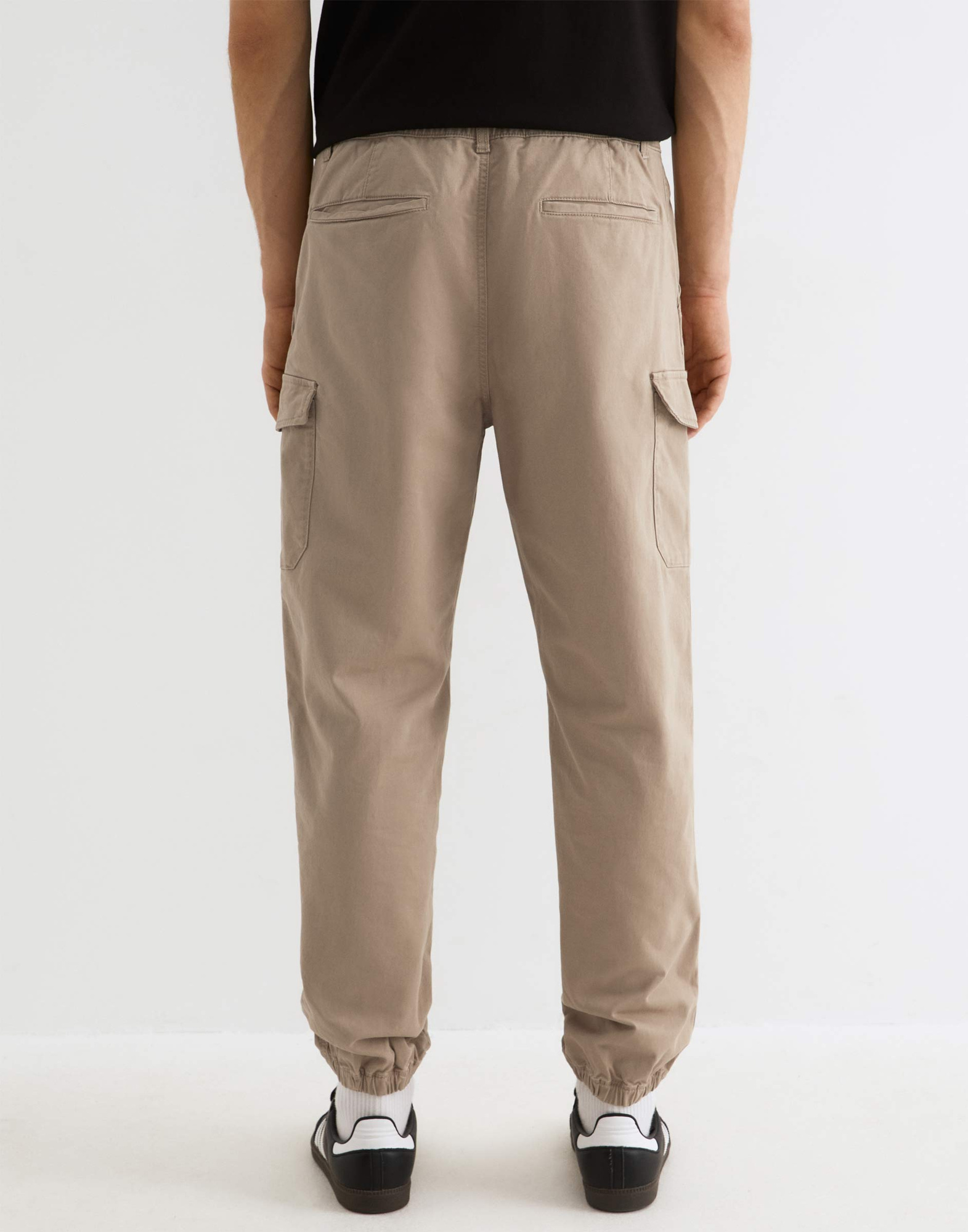 Бежевые джинсы Cargo из твила BJN016175-1