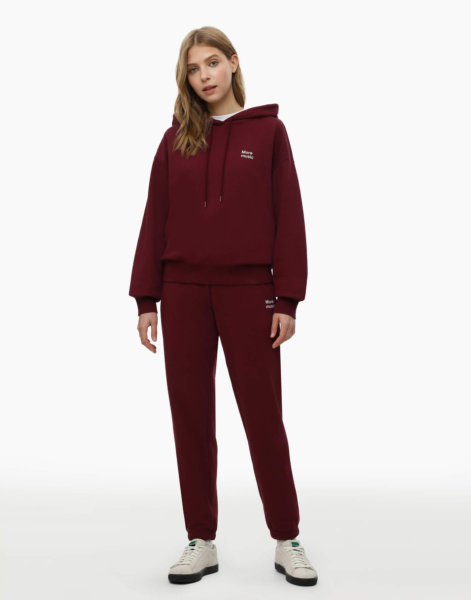 Бордовое худи oversize с принтом GAC020644-1 купить по цене от 599 ...