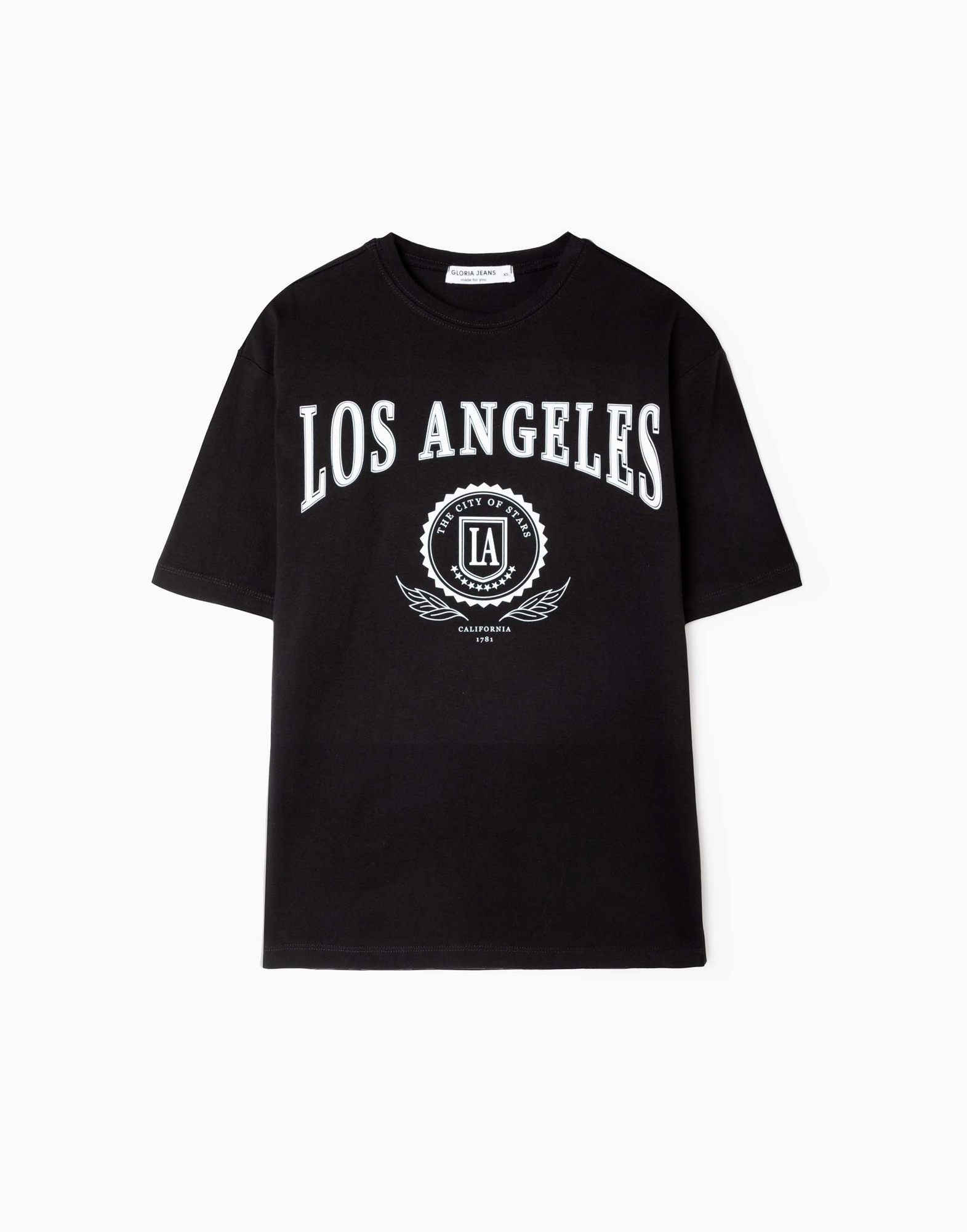 Чёрная футболка oversize с принтом Los Angeles GKT020448-1 купить по ...