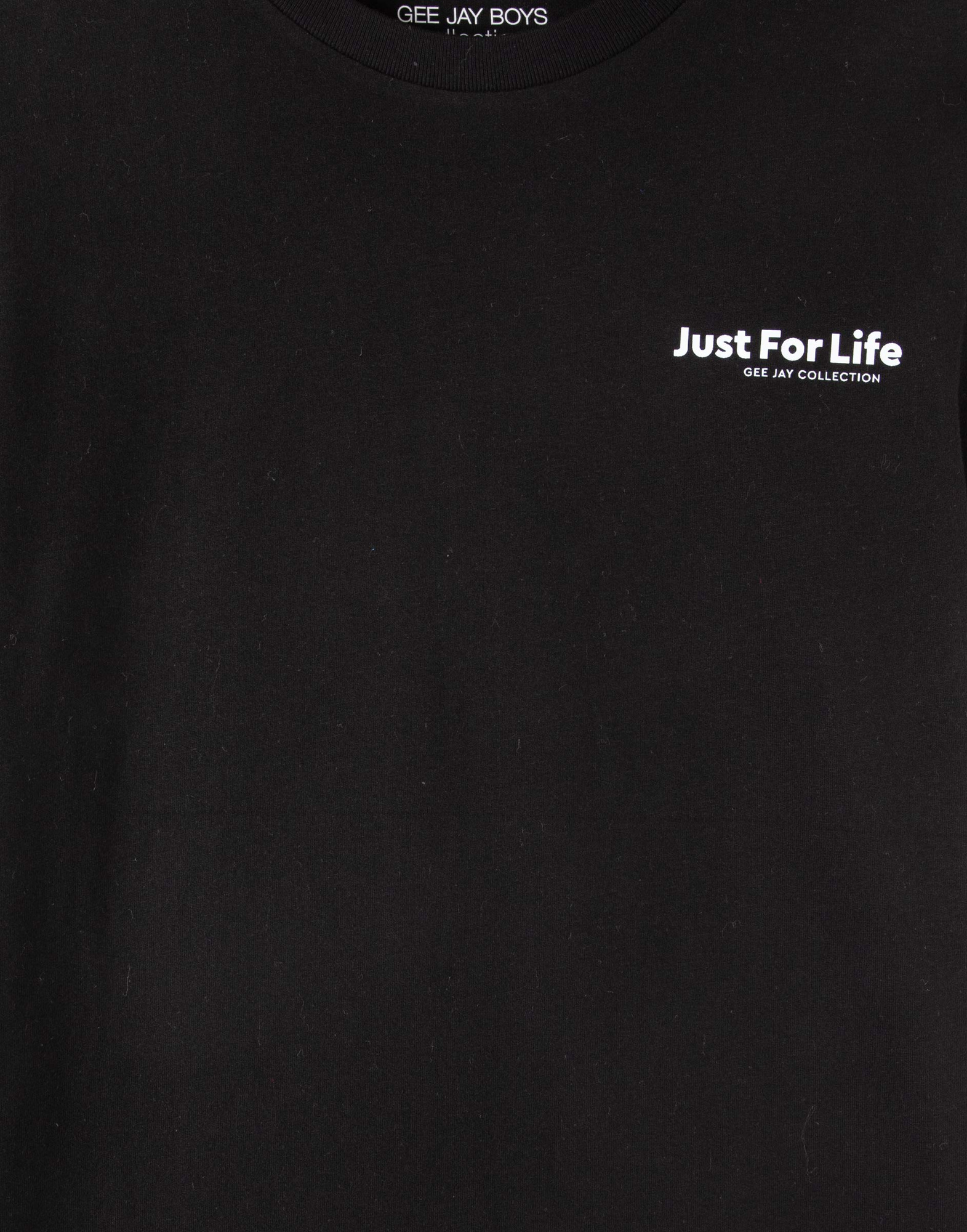 Чёрная футболка с принтом Just for life для мальчика BKT012644-1 купить ...