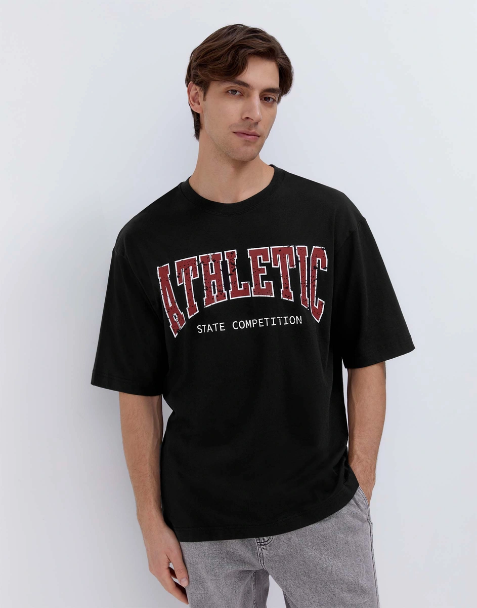 Чёрная футболка с принтом BKT016155-1 купить по цене от 1499 рублей с ...