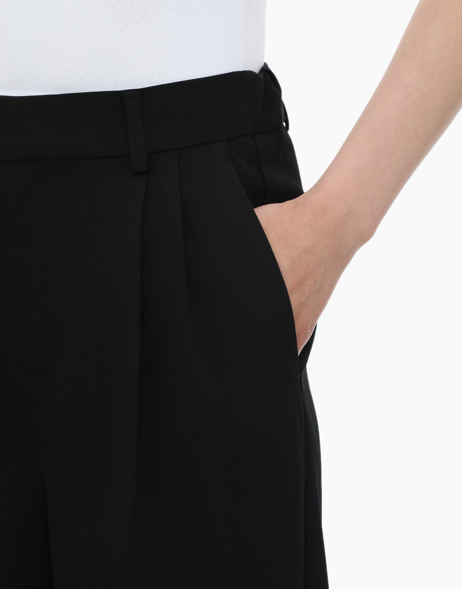 Чёрные брюки Wide leg с защипами GPT009113-2 купить по цене от 699 ...