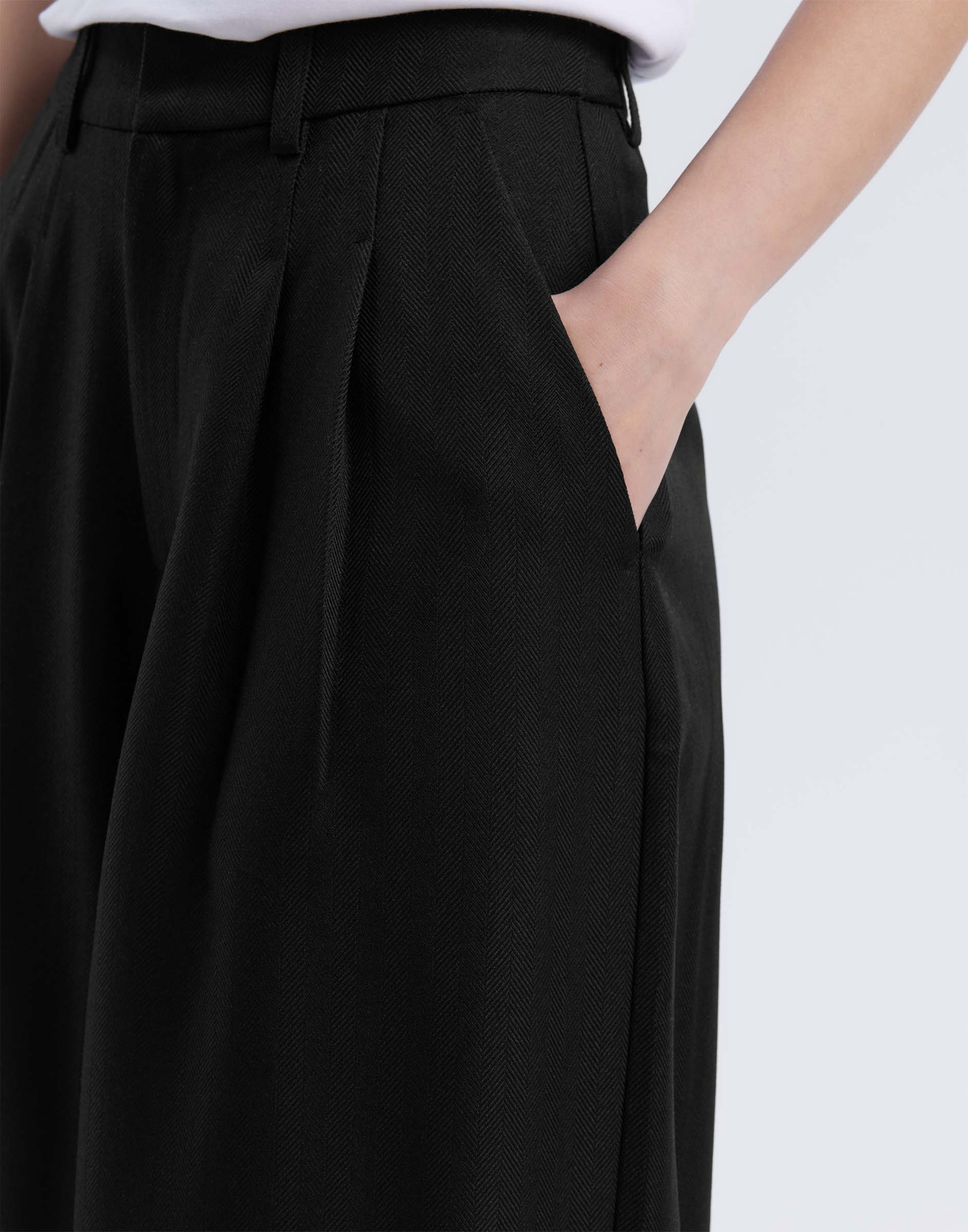 Чёрные брюки Wide leg с защипами GPT010334-2 купить по цене от 549 ...