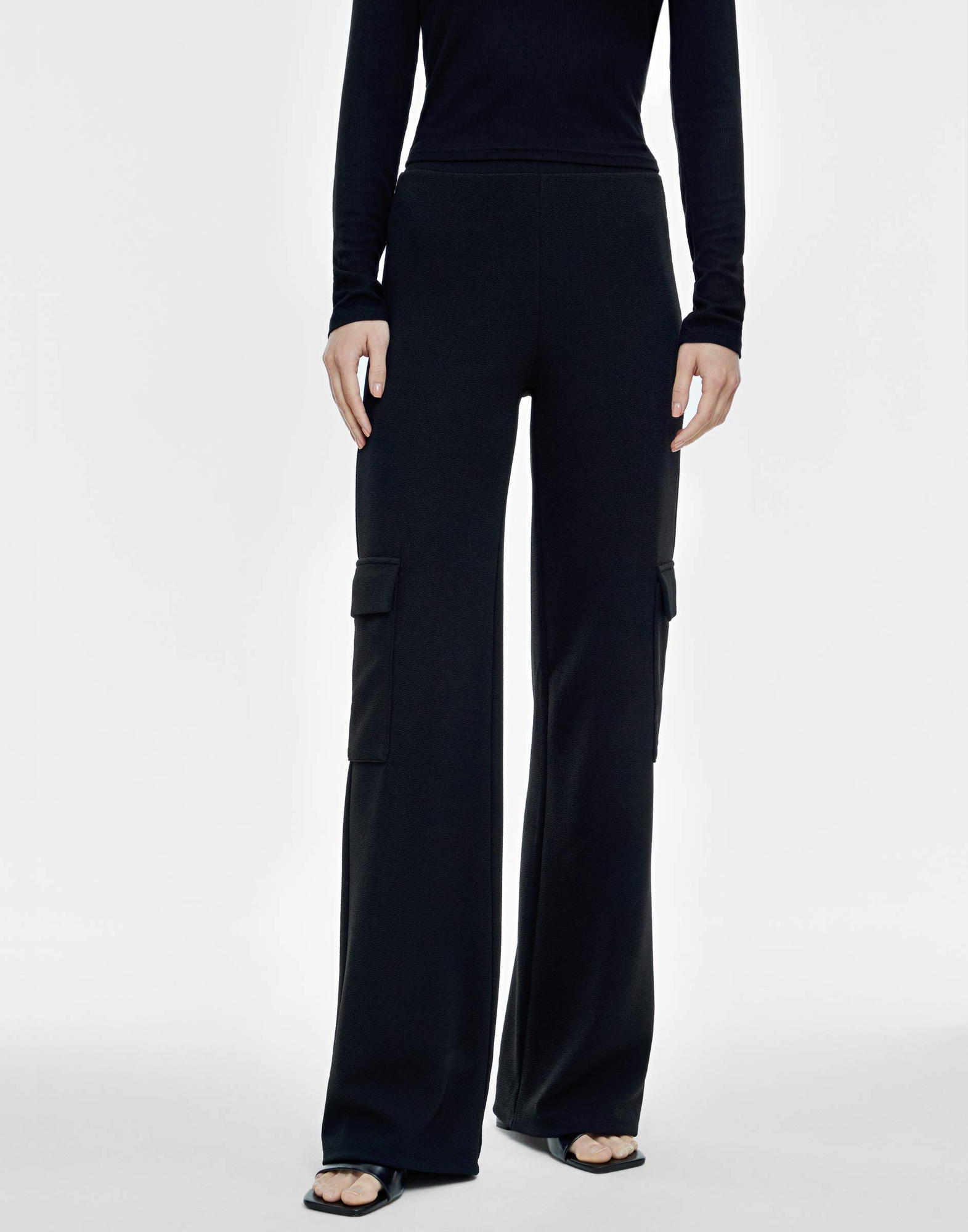 Чёрные спортивные брюки Wide leg GPT009192-1 купить по цене от 499 ...