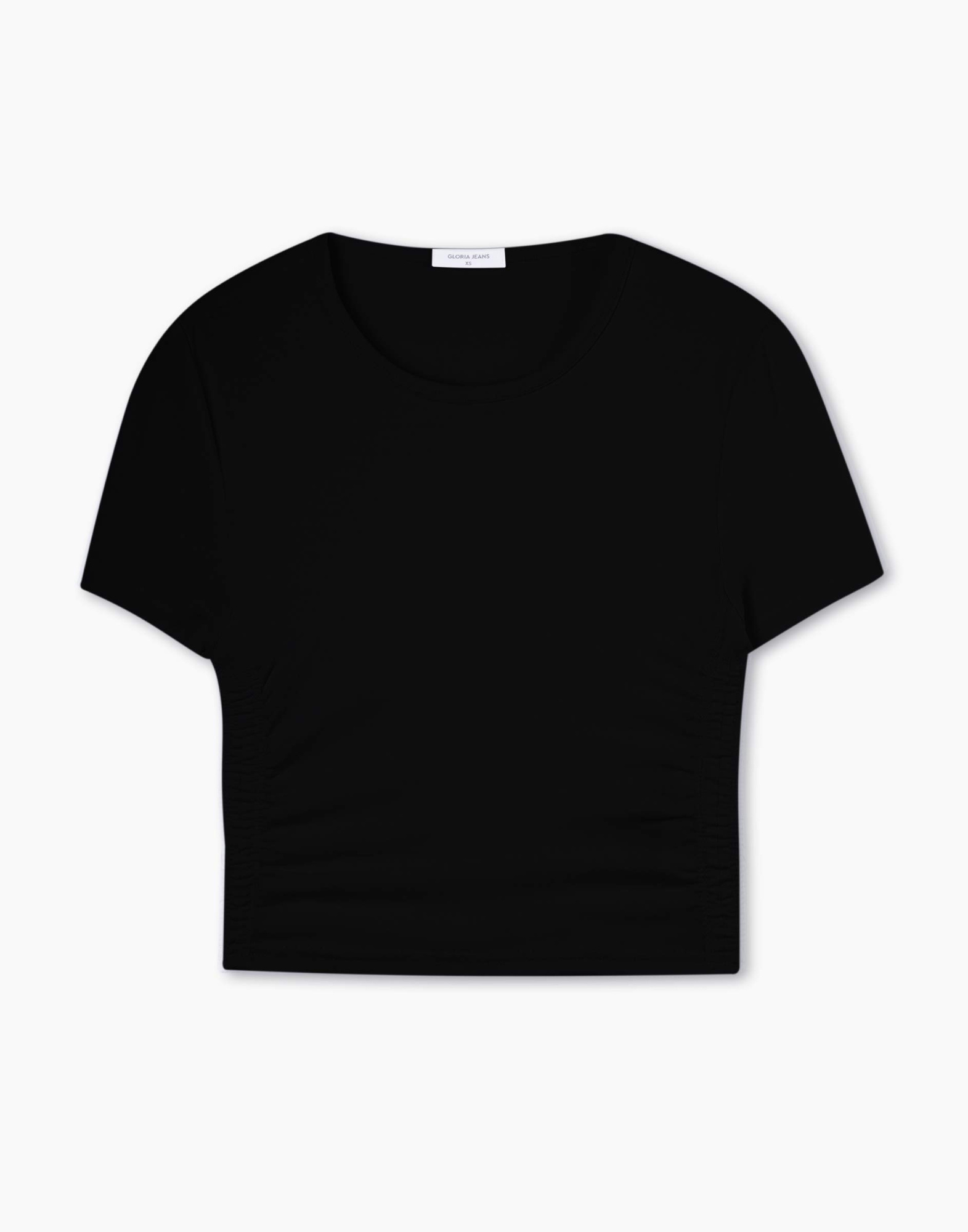 Чёрный базовый облегающий кроп-топ GKT019098-3 купить по цене от 299 ...