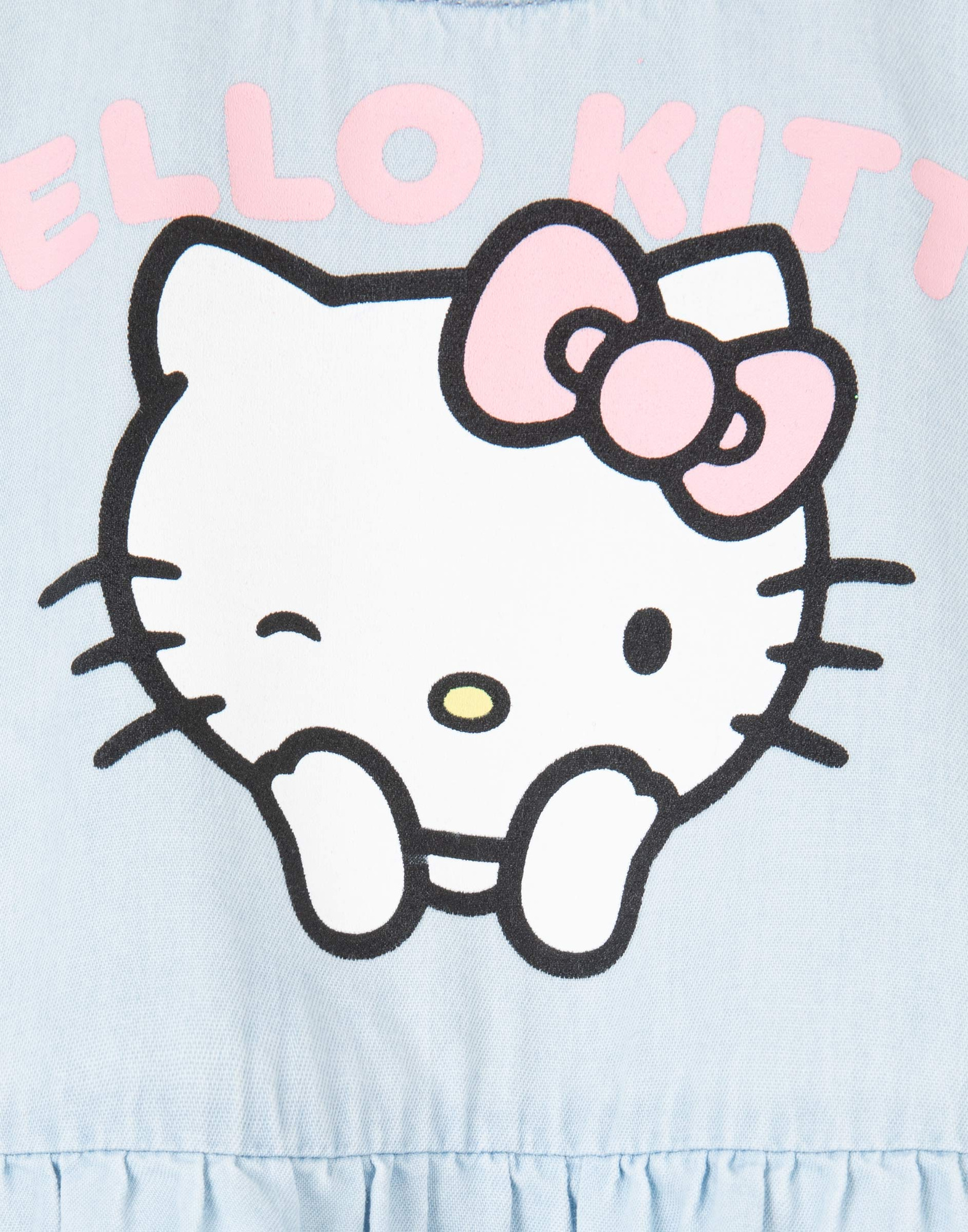 Джинсовое ярусное платье с принтом Hello Kitty для девочки GDR026336-1 ...