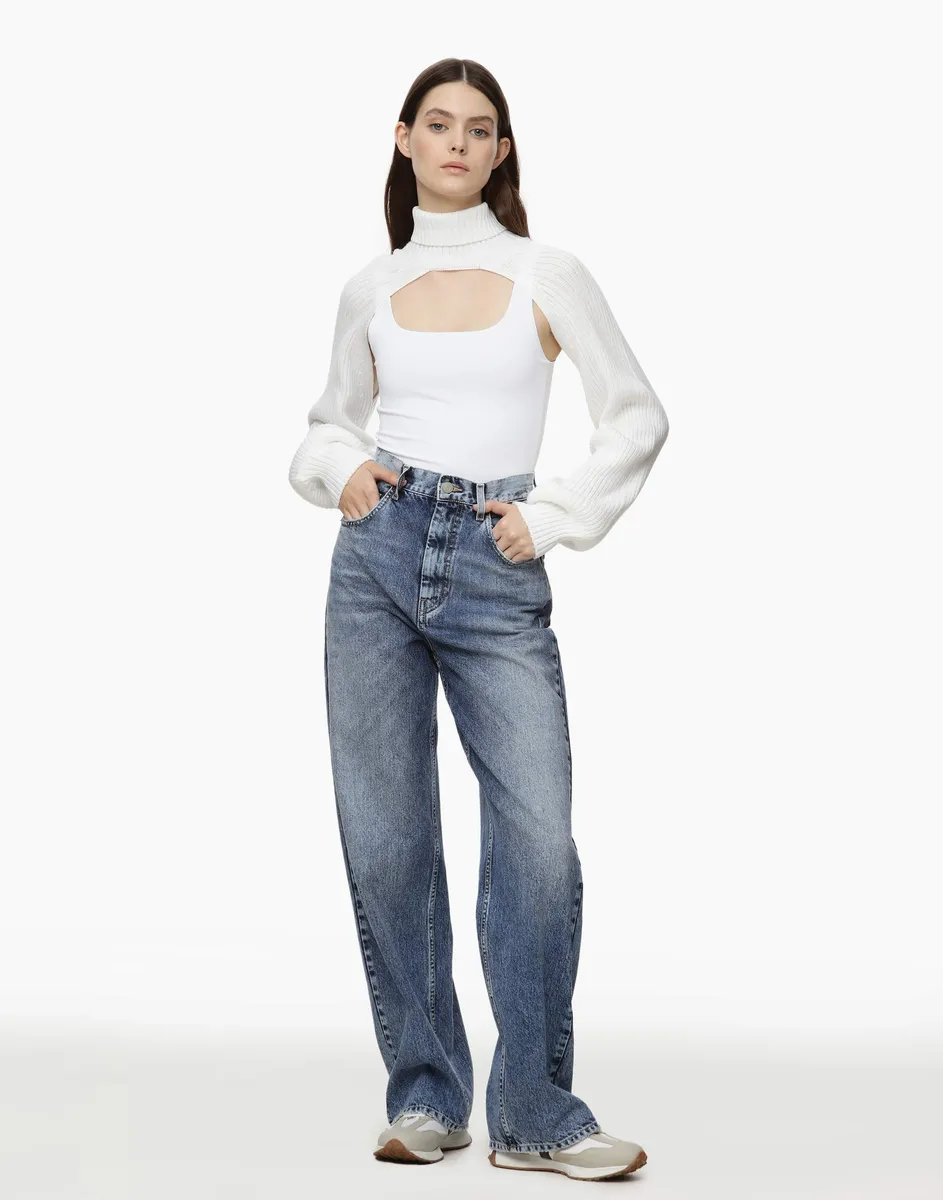 Джинсы Loose Straight с высокой талией GJN029510-1 undefined