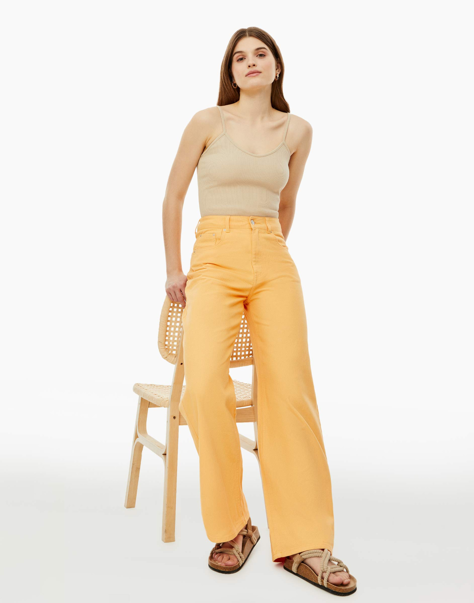 Джинсы Wide leg цвета манго женские GJN026360-6 купить по цене от 1699 ...