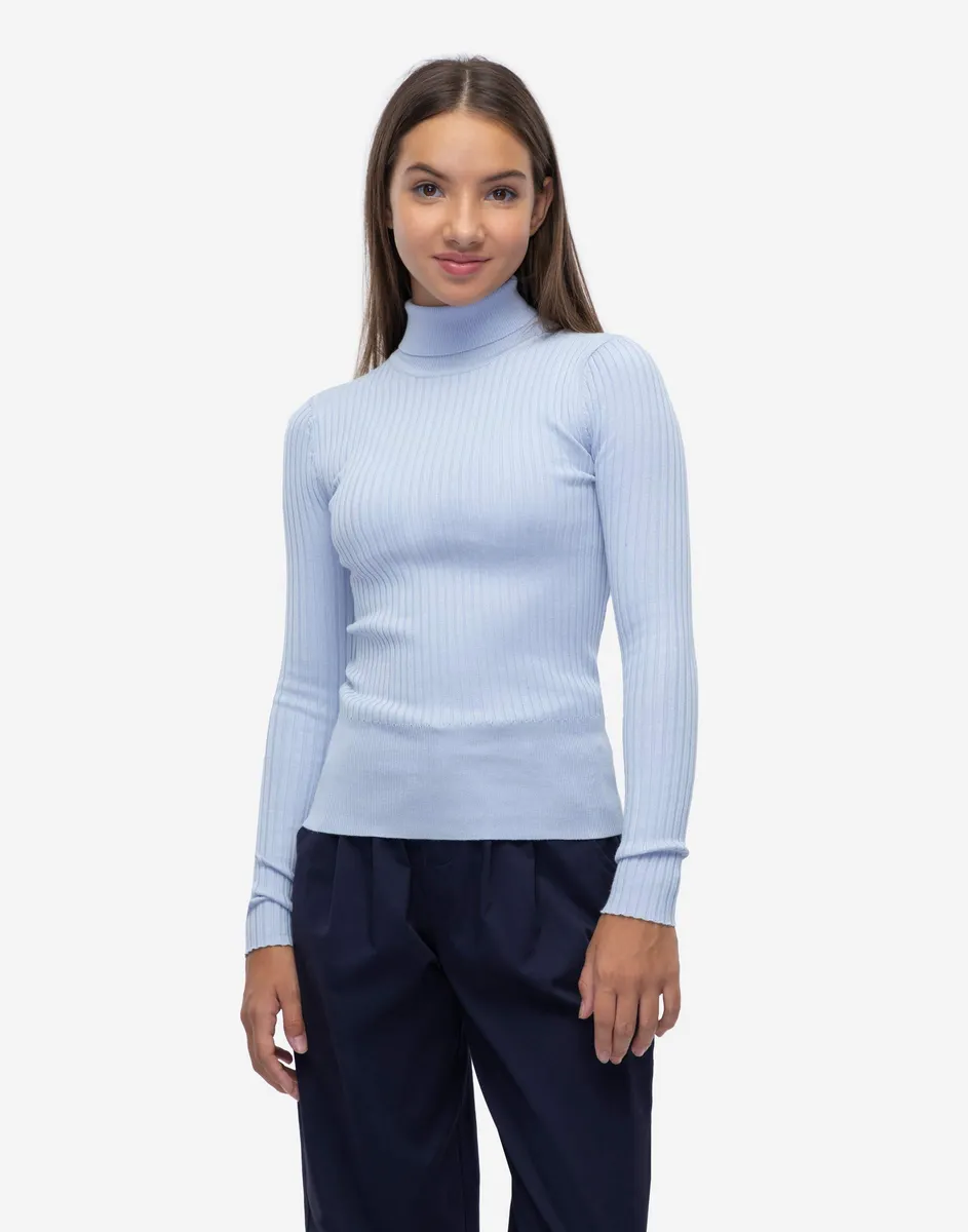 Голубая водолазка в рубчик для девочки GSW005473-1 купить по цене от ...