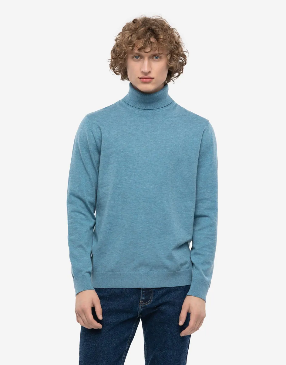 Голубая базовая водолазка BSW001980-7 купить по цене от 699 рублей с ...