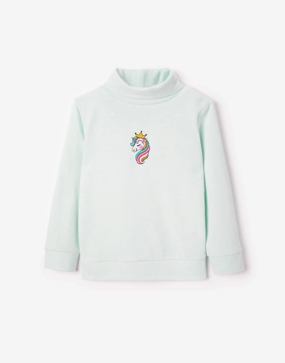 Голубая водолазка с единорогом для девочки GSW004991-2 купить по цене ...