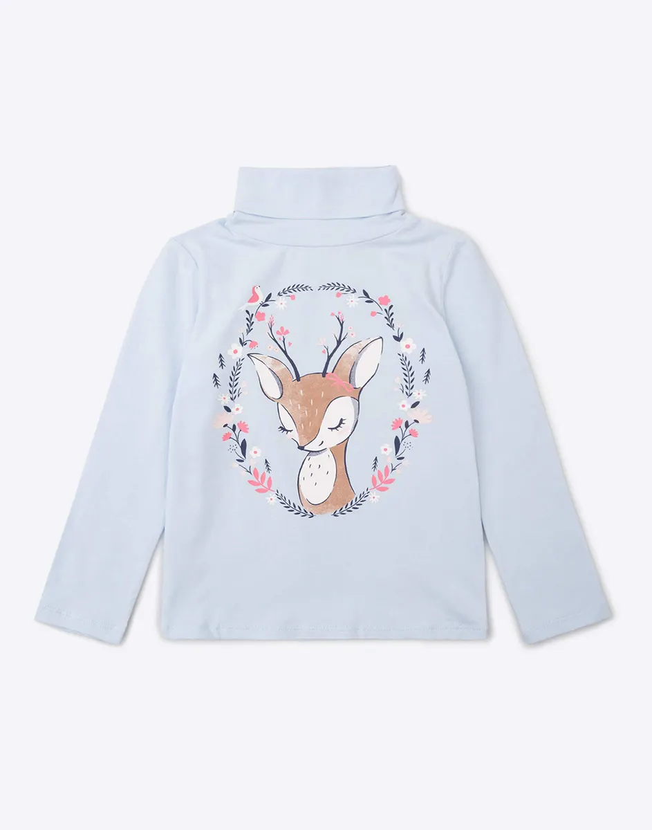 Голубая водолазка с олененком GKT007545-1 купить по цене от 179 рублей ...