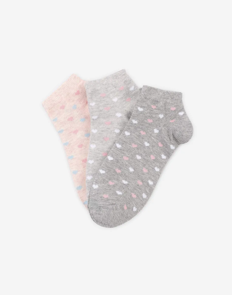 Носки с сердечками 3 пары GHS004700-1