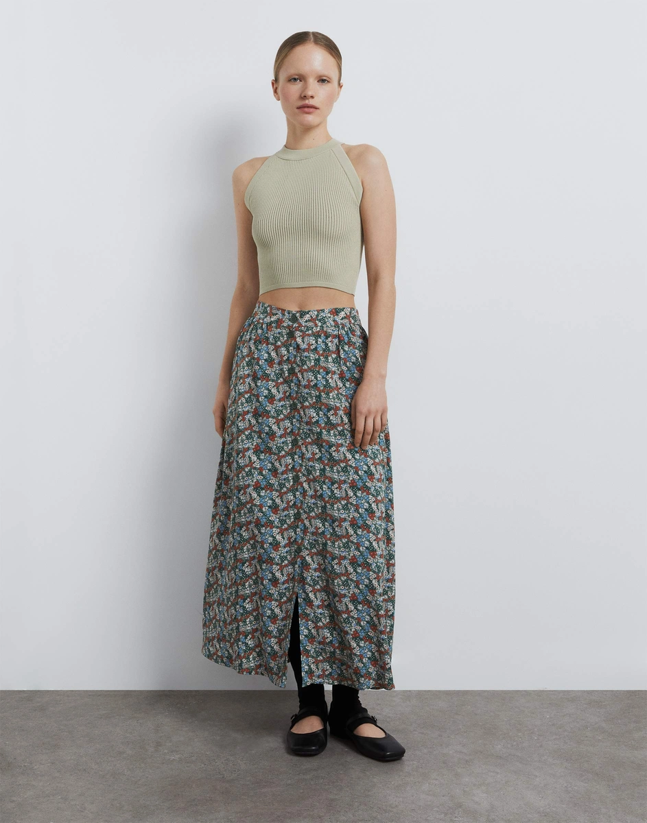 Расклёшенная юбка макси на пуговицах GSK018106-3 купить по цене от 319 ...