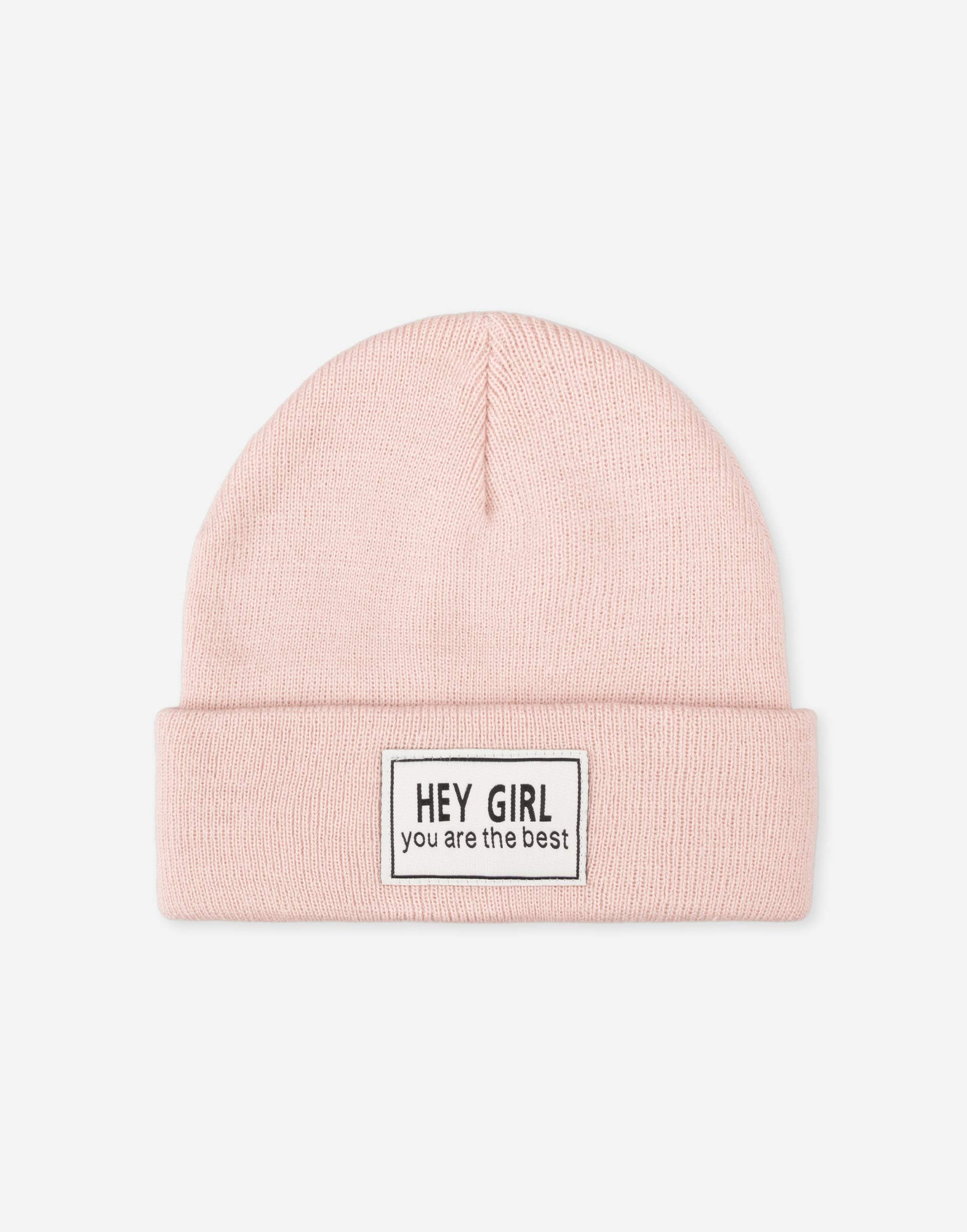 Розовая шапка-бини с нашивкой Hey girl GAS010470-1 купить по цене от ...