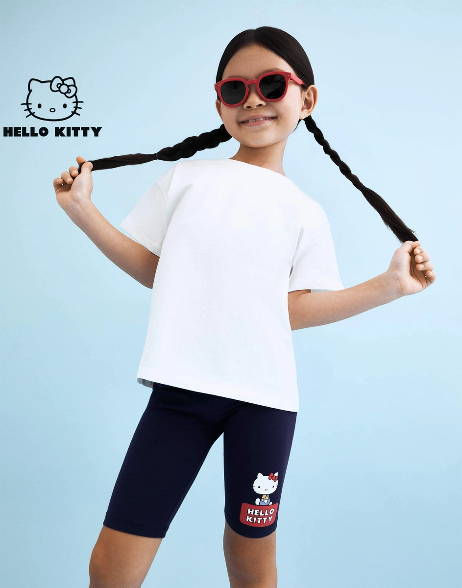 Тёмно-синие велосипедки с принтом Hello Kitty для девочки GHS010606-1 купить по цене от 399 ...