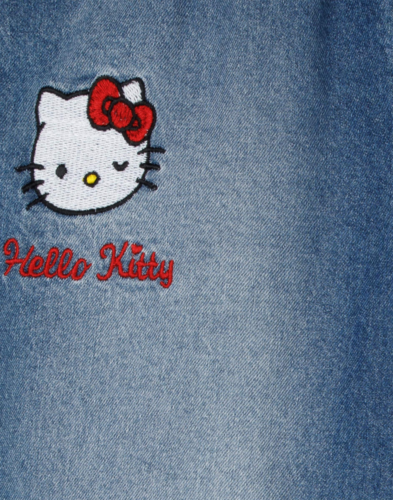 Утеплённые джинсы Long leg с вышивкой Hello Kitty для девочки GWB001472 ...