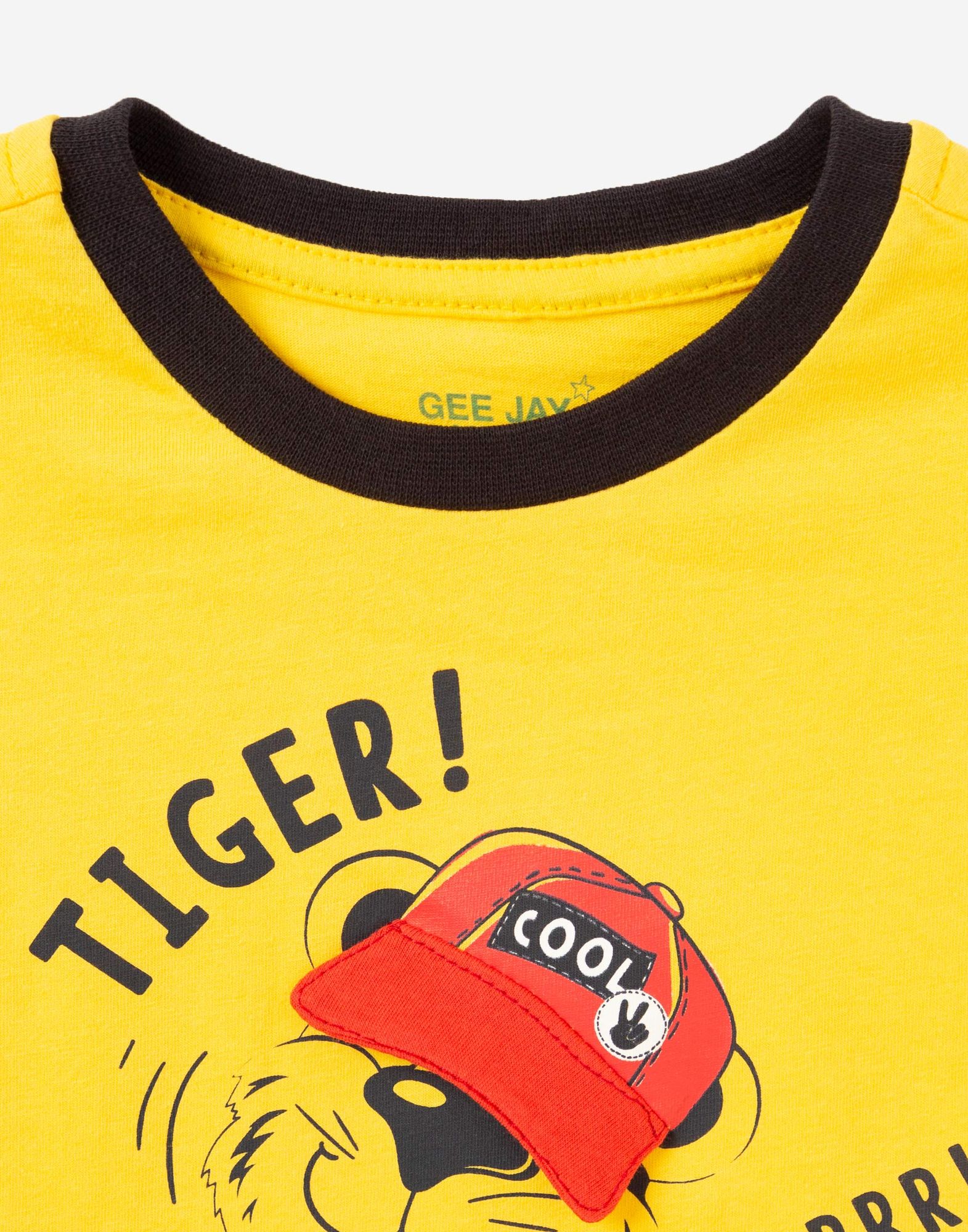 Желтая футболка с принтом Tiger для мальчика BKT007665-1 купить по цене ...