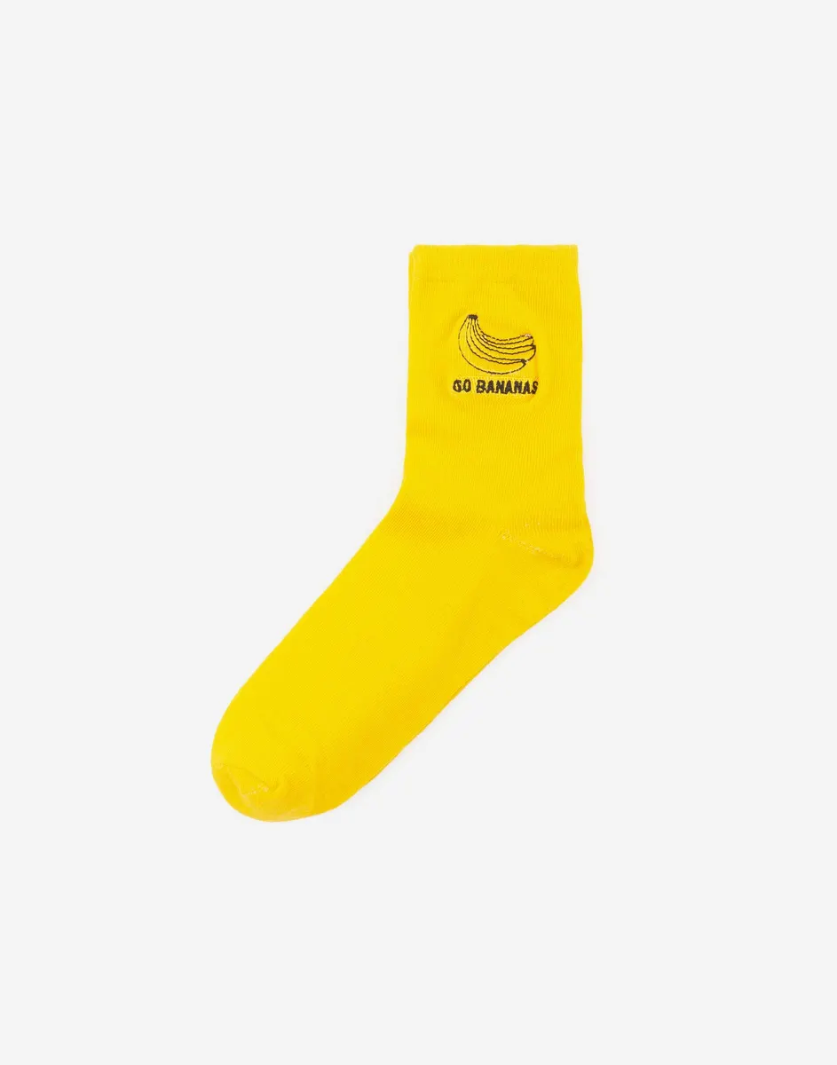 Желтые носки с вышивкой женские GHS005523-1 купить по цене от 79 рублей ...